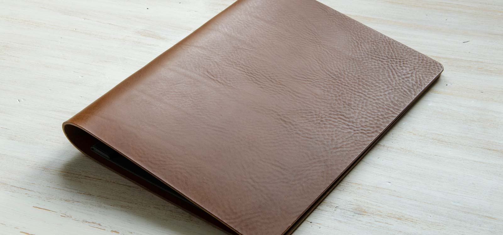 A4 Brown Leather Portfolio Binder - Hartnack and Co - Hartnack & Co